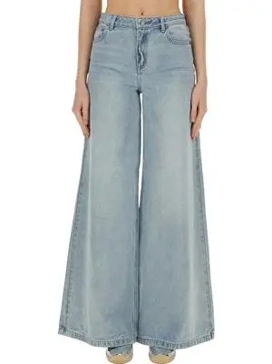 Michael Kors Wide Leg Cotton Jeans - Denim
