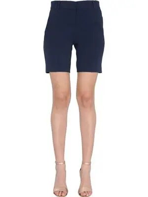 Michael Kors Navy Triacetate Blend Mini Shorts - Blue