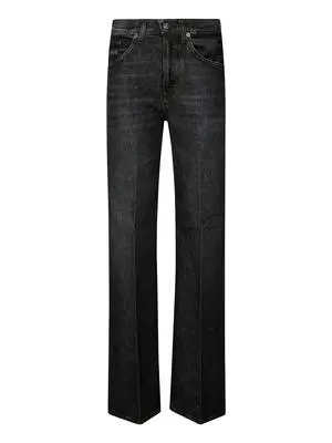 DONDUP Jacklin Straight Leg Jeans - Nero