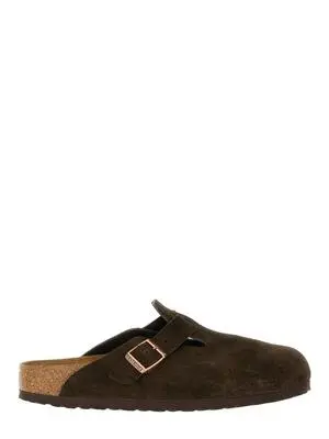 BIRKENSTOCK Mini Boston Slip-on Suede Clogs - Brown