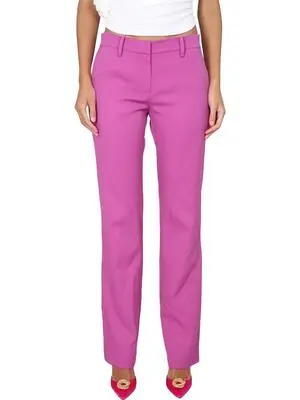 Magda Butrym MAGDA BUTRYM Low-Rise Straight Wool Trousers Fuchsia