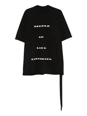 Rick Owens RICK OWENS DRKSHDW Crewneck T-Shirt With Front Print Black