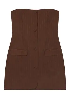 JEAN PAUL GAULTIER Fitted Mini Suit With Striped Design - Brown