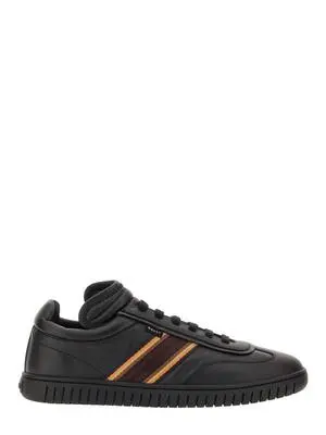 Bally Side-stripe Leather Low-top Sneakers - Black