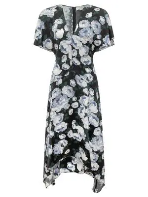 Stella McCartney Asymmetrical Midi Floral Dress - Multicolor
