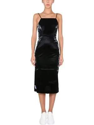 Alexander McQueen Slim Fit Strappy Mini Dress - Black