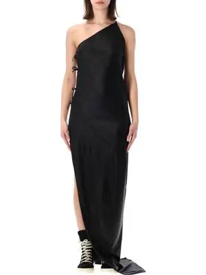 Rick Owens Liquid Jersey Temple Taco Dress - Black