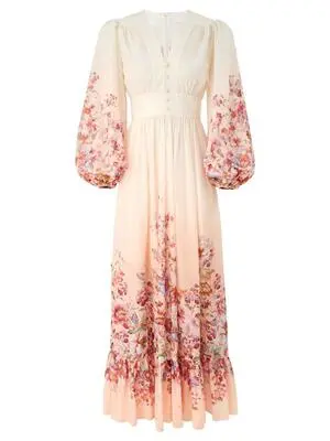 Zimmermann ZIMMERMANN Floral Puff Sleeve Maxi Dress Multicolour