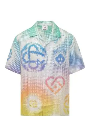 Casablanca Halftone Print Silk Shirt - Multicolor