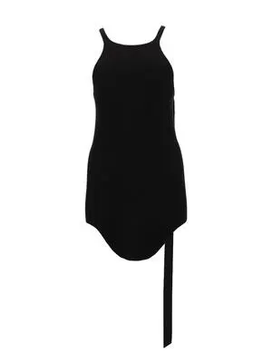 Rick Owens RICK OWENS DRKSHDW Sleeveless Asymmetrical Mini Dress Black