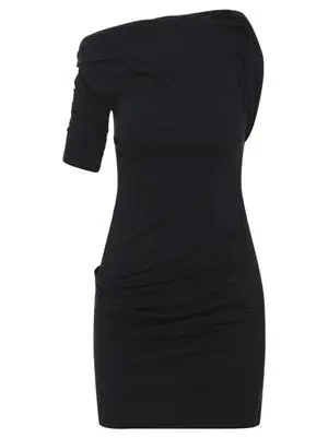 Jacquemus JACQUEMUS Ruched One-Shoulder Mini Dress Black