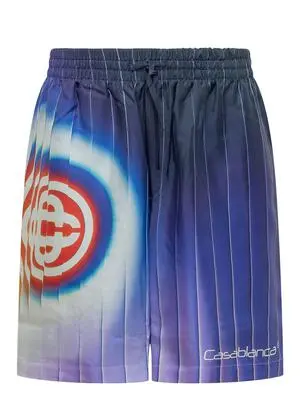 Casablanca Stampaint Graphic Silk Shorts - Shockwave