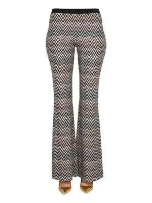 Missoni Chevron Pattern Flare Leg Pants - Multicolour