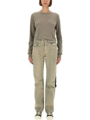 Rick Owens Long-sleeve Cropped T-shirt - Grey