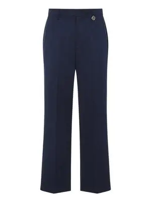 Casablanca Monogram Charm Detail Trousers - Blue