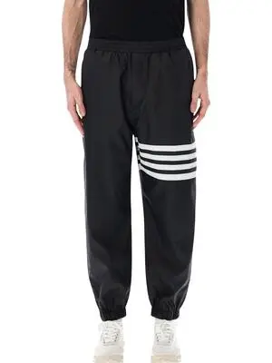Thom Browne Shiny Ripstop 4-bar Track Pants - Black