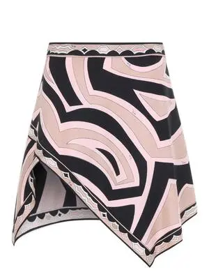 Emilio Pucci Printed Silk-twill Mini Skirt - Multicolour