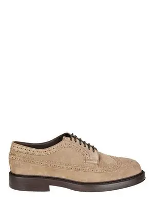 DOUCAL'S DOUCAL'S Suede Lace-Up Derby Brogues