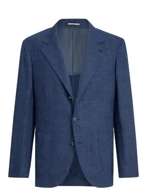 BRUNELLO CUCINELLI BRUNELLO CUCINELLI Checked Linen Blazer