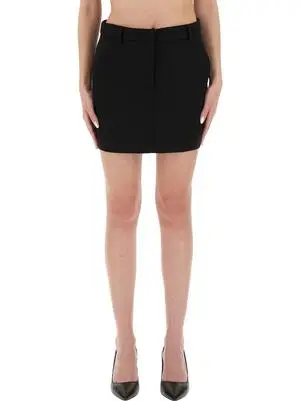 Moschino Mini Skirt With Belt Loops - Black