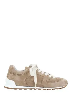 Brunello Cucinelli Suede Leather Slim Sneakers - Brown