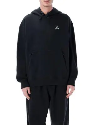 Nike Oversized Pullover Hoodie With Therma-fit Technology - Black