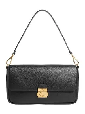 COCCINELLE Mini Luxe Crossbody Bag With Gold Tone Clasp - Noir