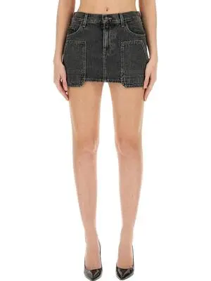 Helmut Lang Cargo Skirt - Charcoal