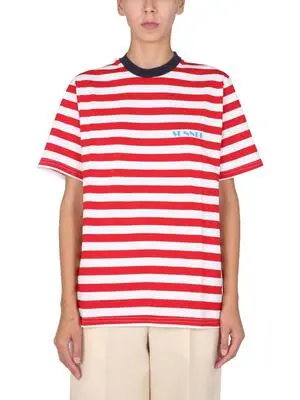 SUNNEI X ELEONORA BONUCCI Striped Crewneck T-shirt - Multicolour