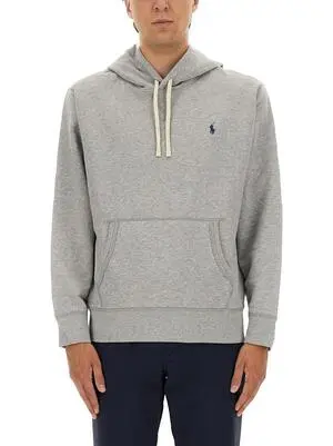 Polo Ralph Lauren Classic Hoodie With Embroidered Logo - Grey