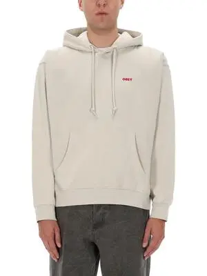 Obey Classic Logo Hoodie - Beige