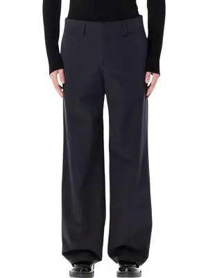 BERNER KUHL Tailored Wool Blend Straight-leg Trousers - Black