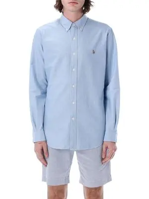 Polo Ralph Lauren Custom Fit Button-down Shirt For Size - Blue