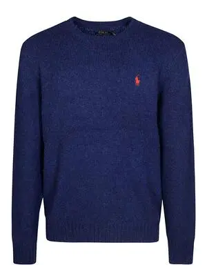 Polo Ralph Lauren Classic Knit Sweater Fw25 Collection - Blu