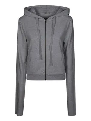 ENTIRE STUDIOS Lightweight Crop Zip-up Hoodie - Grigio