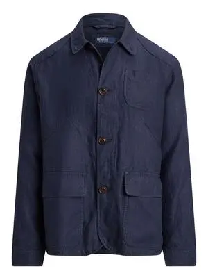 Ralph Lauren Linen Tailored Coat - Navy
