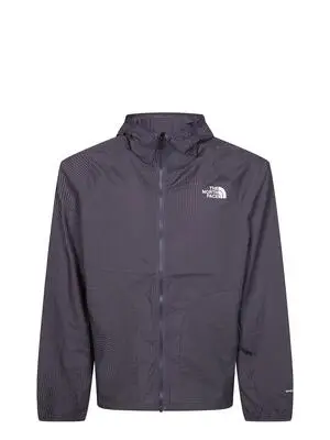 The North Face Checked Hooded Windbreaker Jacket - Blu