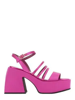 NODALETO Bulla Chibi Satin Platform Sandals - Fuchsia