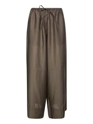 ENTIRE STUDIOS Wide Leg Drawstring Trousers - Marrone