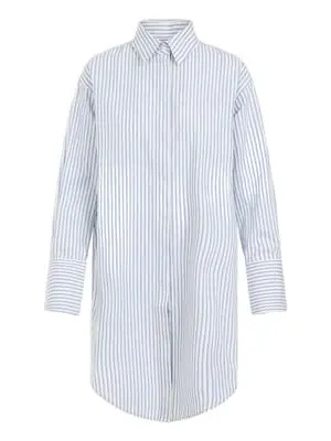 Victoria Beckham Striped Cotton Shirt - Blue