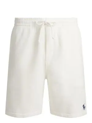 Polo Ralph Lauren Embroidered Fleece Shorts With Drawstring Waist For - White