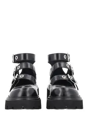 VIVIENNE WESTWOOD Buckled Platform Mary Jane Loafers - Black