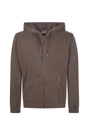 SUN 68 Full Zip Sweatshirt - Marrone