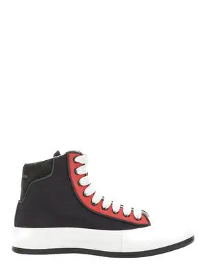 Alexander McQueen Canvas High Top Sneakers - Black