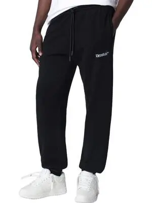 Off-White Heraldic Arrow Cuffed Sweatpants - Black