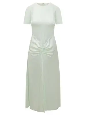 Victoria Beckham VICTORIA BECKHAM Midi Dress With Gathered Detail Aloe