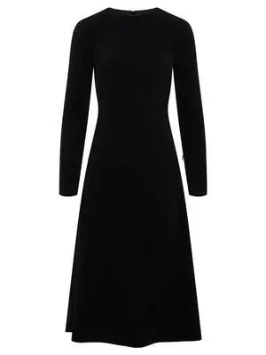 Balenciaga Long-sleeve Midi Dress - Black