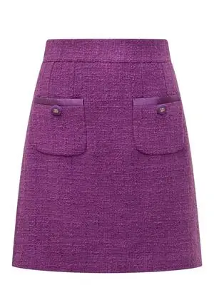 Dolce & Gabbana Button Detail Mini Skirt - Viola