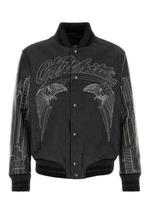 OFF-WHITE OFF-WHITE "Mini Skandline Lethe" Varsity Jacket