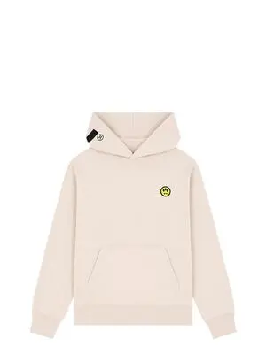 BARROW Oversized Cotton Hoodie With Logo Detail - Ivory